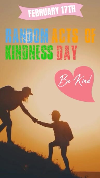 Brown Modern & Minimal Acts Of Kindness Day Instagram Story Template ...