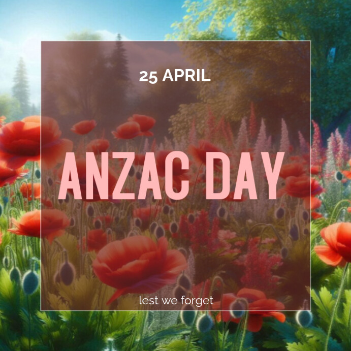 Brown Modern & Minimal Anzac Instagram Post Template | PosterMyWall