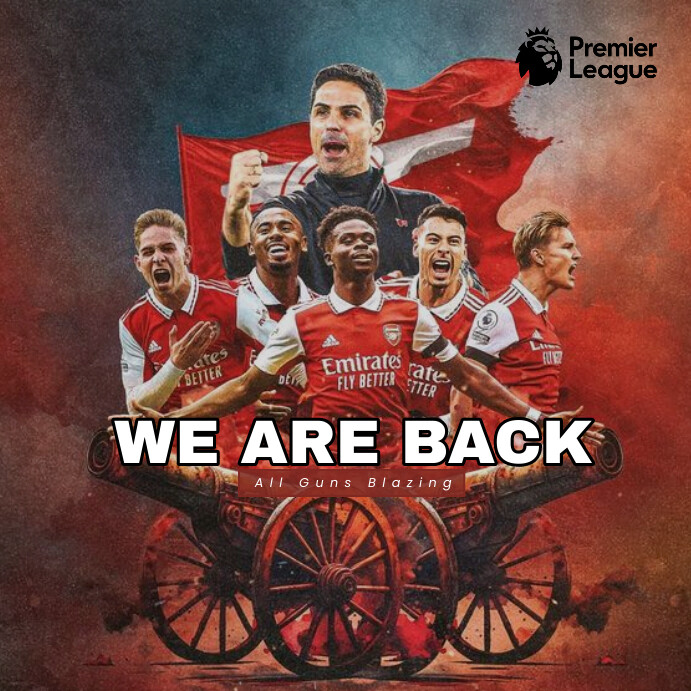 Copy of Brown Modern & Minimal Arsenal Fc Instagram | PosterMyWall