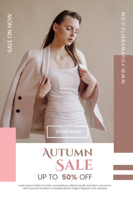 Brown Modern & Minimal Autumn Fashion Sale Ad Template | PosterMyWall