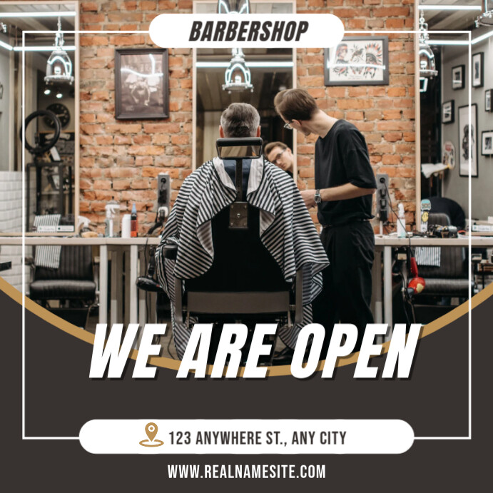 Copy of Brown Modern & Minimal Barber Shop Instagram Post | PosterMyWall