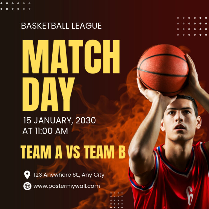 Brown Modern & Minimal Basketball Tournamen Pos Instagram Template ...