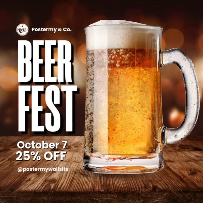 Copy of Brown Modern & Minimal Beer Sale Pos Instagram | PosterMyWall