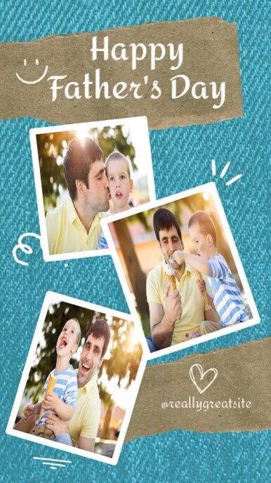 Copy of Brown Modern & Minimal Blue Simple Happy Father's Day Your ...