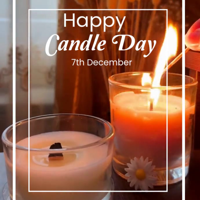 Brown Modern & Minimal Candle Day Instagram Post Template | PosterMyWall