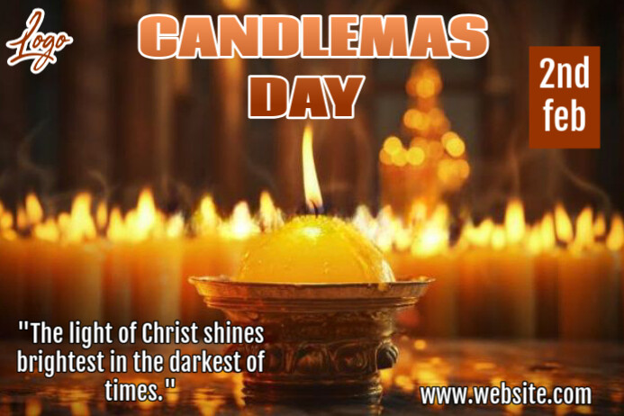 Brown Modern & Minimal Candlemas Day Poster Template | PosterMyWall