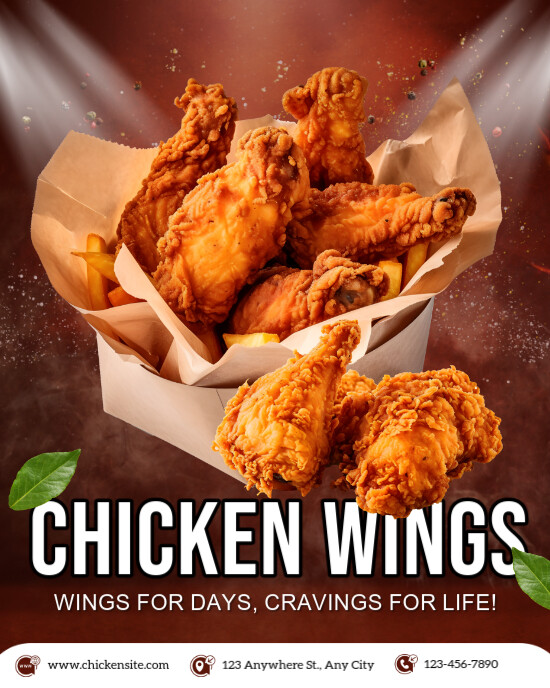 Copy of Brown Modern & Minimal Chicken Wings Promotion Instagram ...