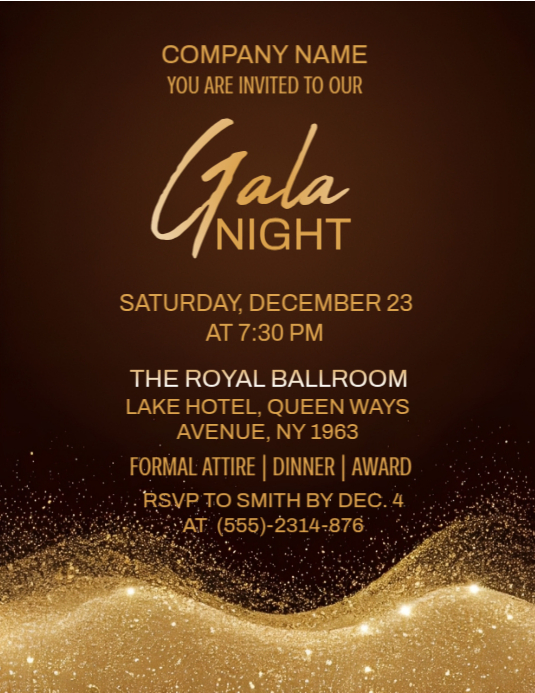 Brown Modern & Minimal Corporate Event Flyer (us Letter) Template ...