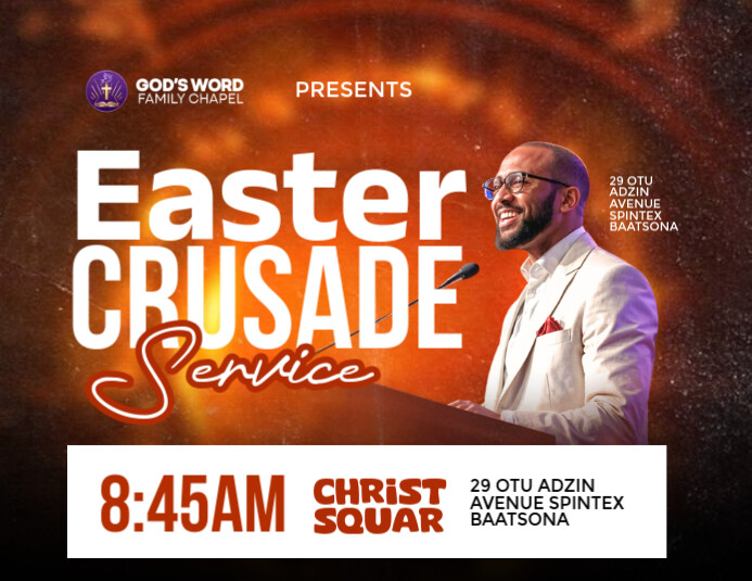 Copy of Brown Modern & Minimal Easter Sunday Flyer (us Letter) | PosterMyWall