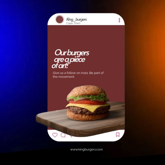 Brown Modern & Minimal Food Social Media Promo, Burgers Food Outlets ...