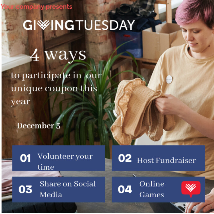 Brown Modern & Minimal Giving Tuesday Instagram Post Template ...