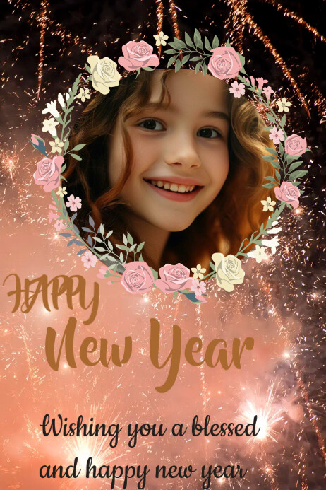 Copy of Brown Modern & Minimal Happy New Year Poster | PosterMyWall