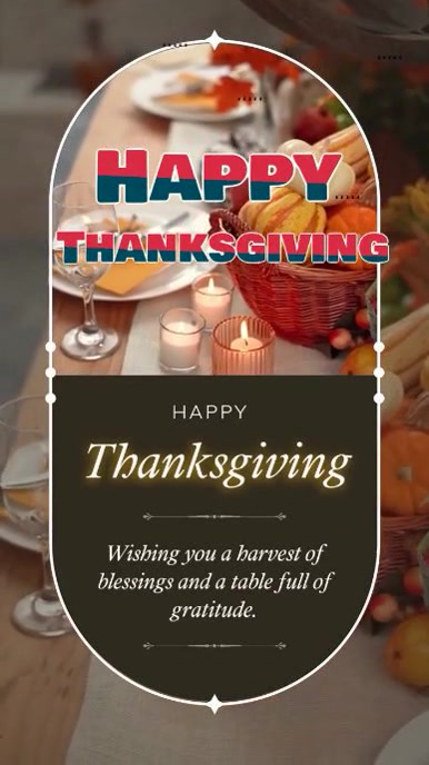 Brown Modern & Minimal Happy Thanksgiving Instagram Reel Template ...
