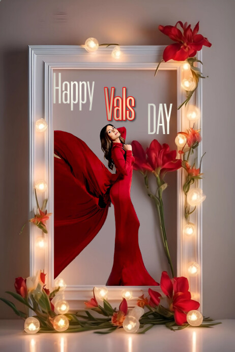 Brown Modern & Minimal Happy Vals Day Poster Template | PosterMyWall