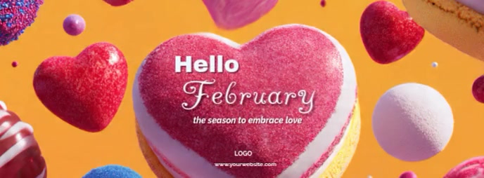 Brown Modern & Minimal Hello February Facebook Cover Photo Template ...