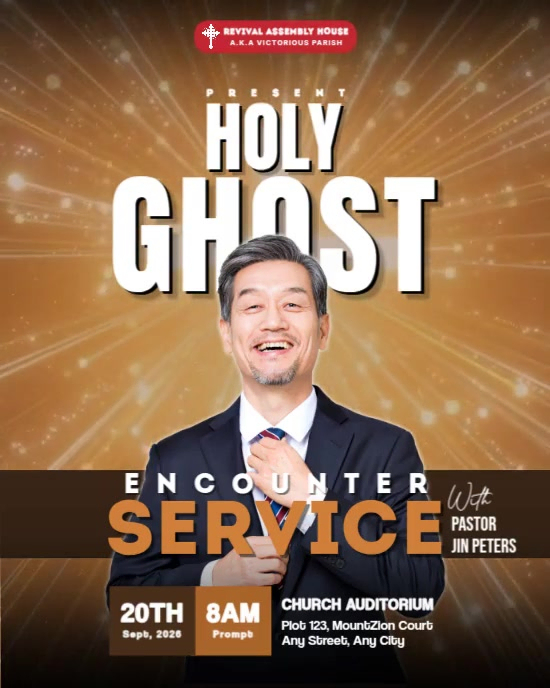 Copy of Brown Modern & Minimal Holy Ghost Encounter Service Animinated ...