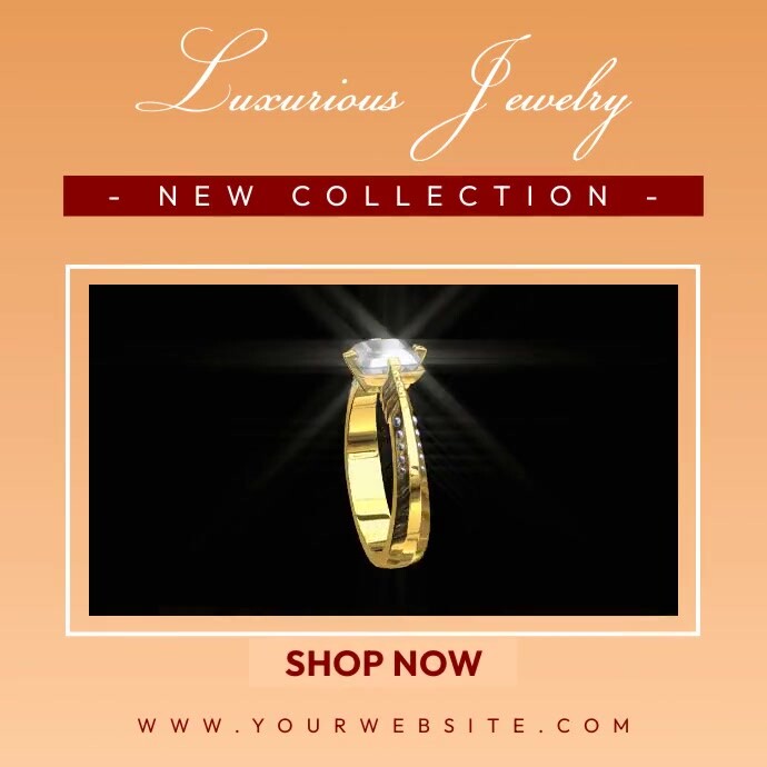 Brown Modern & Minimal Jewelry Promotion Pos Template | PosterMyWall