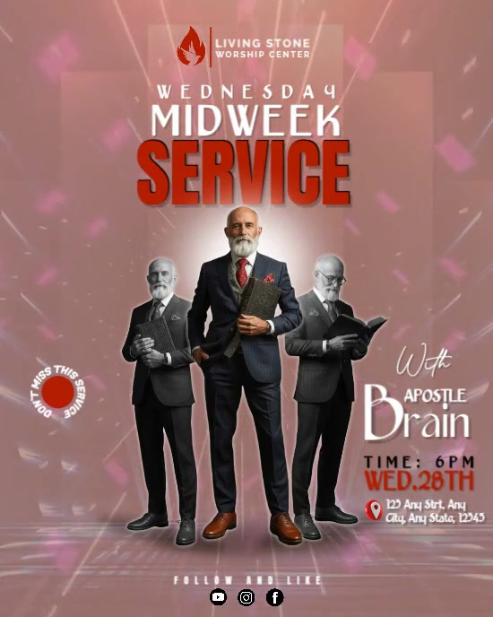 Copy of Brown Modern & Minimal Midweek Church Service Instagram ...