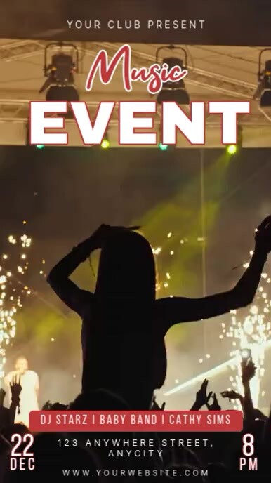 Brown Modern & Minimal Music Event Reel Instagram Template | PosterMyWall