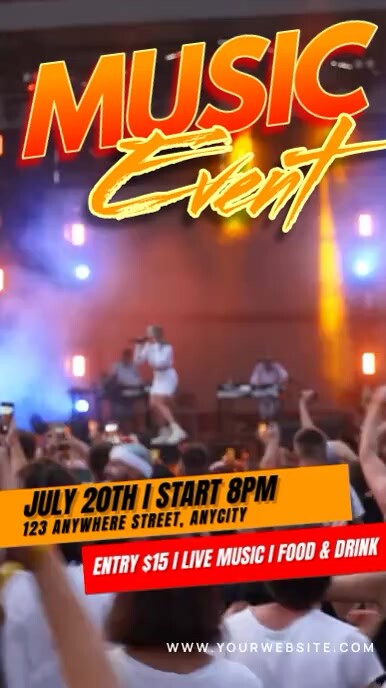 Brown Modern & Minimal Music Event Reel Insta Template | PosterMyWall