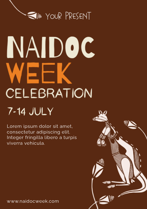 Copy of Brown Modern & Minimal Naidoc Week A4 | PosterMyWall