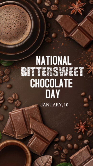 Brown Modern & Minimal National Bittersweet Chocolate Day Instagram ...