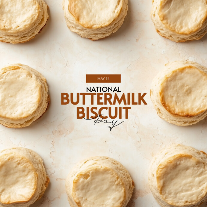 Brown Modern & Minimal National Buttermilk Biscuit Day Instagram Post ...