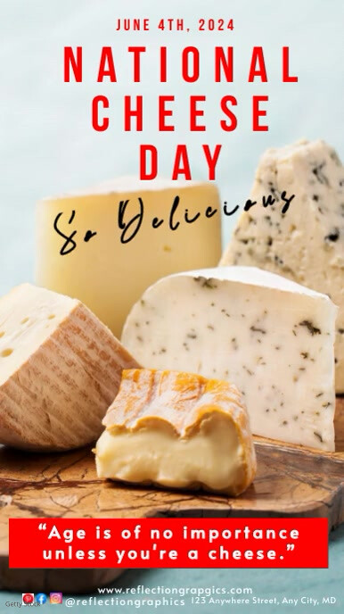 Brown Modern & Minimal National Cheese Day In Template | PosterMyWall