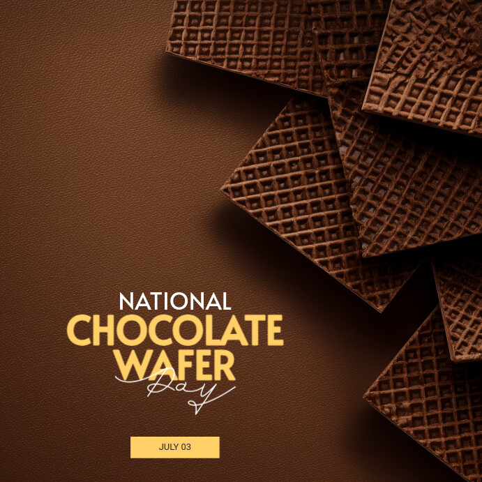 Brown Modern & Minimal National Chocolate Wafer Day Instagram Post ...