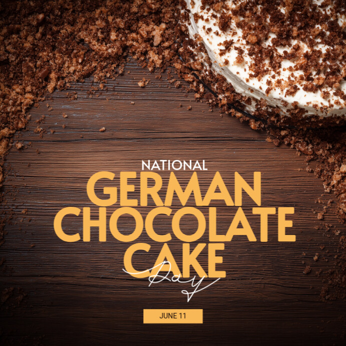 Brown Modern & Minimal National German Chocolate Cake Day Instagram ...