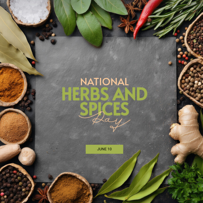 Brown Modern & Minimal National Herbs And Spices Day Instagram Post ...