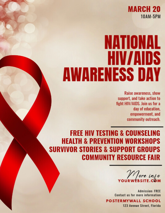 Copy of Brown Modern & Minimal National Hiv/aids Awareness Day Event ...