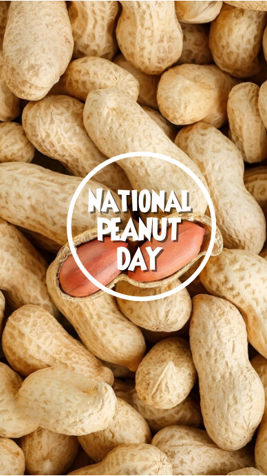 Brown Modern & Minimal National Peanut Day In Template | PosterMyWall