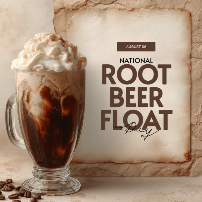 Copy of Brown Modern & Minimal National Root Beer Float Day Instagram ...