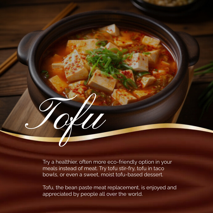 Copy of Brown Modern & Minimal National Tofu Day Inst | PosterMyWall