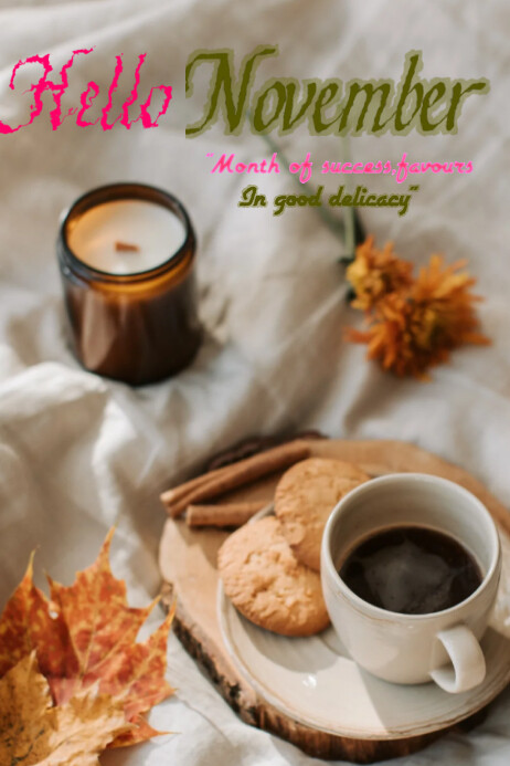 Brown Modern & Minimal November Poster Template | PosterMyWall