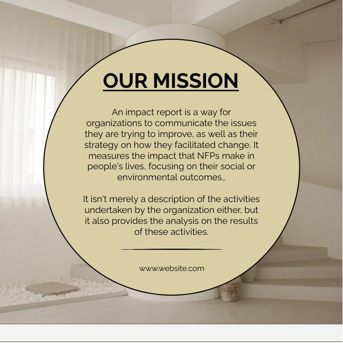 Brown Modern & Minimal Our Mission And Vision Template | PosterMyWall