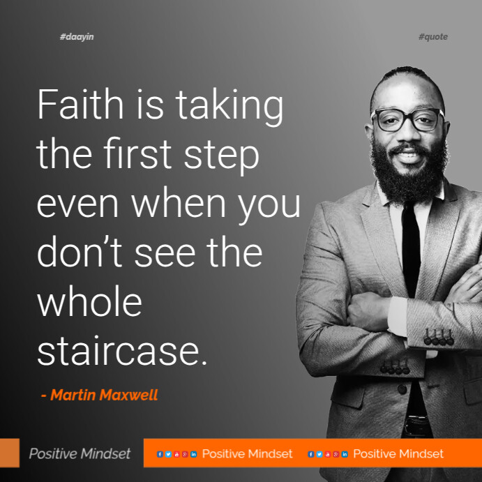 Brown Modern & Minimal Overcoming Through Faith Instagram Post Template ...