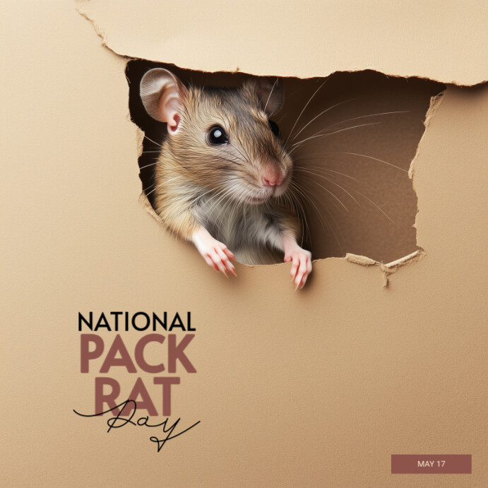 Brown Modern & Minimal Pack national Rat Day Instagram Post Template ...