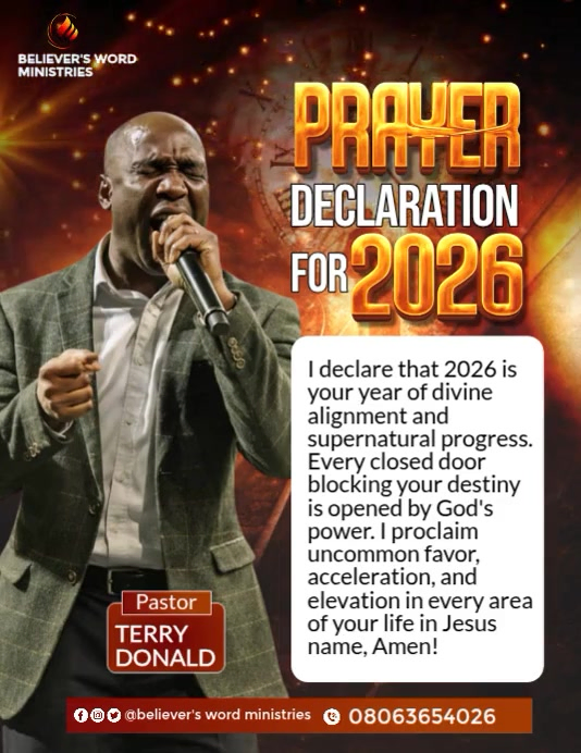 Plantilla de Brown Modern & Minimal Prophetic New Year Prayer ...