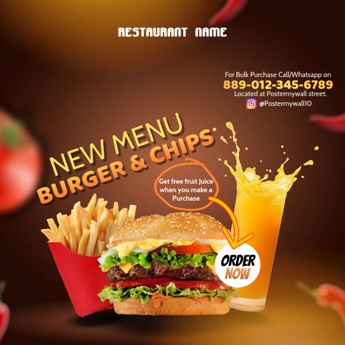 Copy of Brown Modern & Minimal Restaurant New Menu Advert Flyer ...