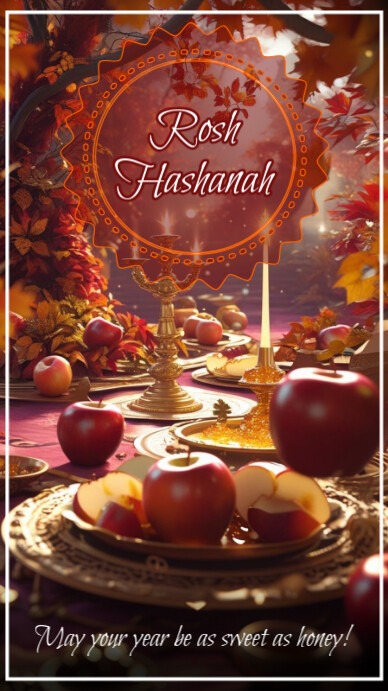 Brown Modern & Minimal Rosh Hashanah Instagram Story Template ...