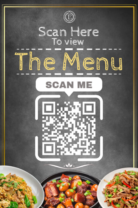 Copy of Brown Modern & Minimal Scan The Menu Design Poster | PosterMyWall