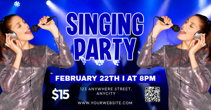Brown Modern & Minimal Singing Party Gambar Bersama Facebook Template ...