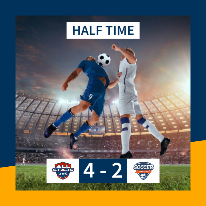 Copy of Brown Modern & Minimal Soccer Half Time Instagram Post ...