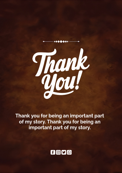 Brown Modern & Minimal Thank You A4 Template | PosterMyWall