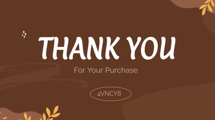 Brown Modern & Minimal Thank You Digital Display (16:9) Template ...
