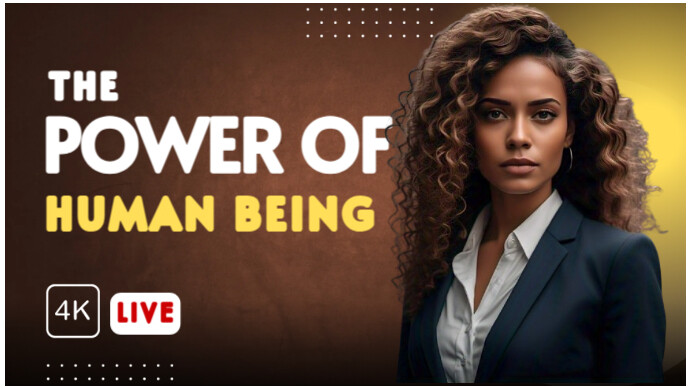 Brown Modern & Minimal The Power Of Human Being Youtube Thumbnail ...