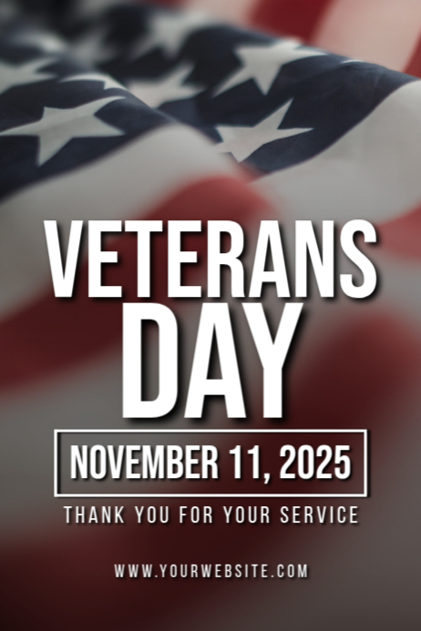 Brown Modern & Minimal Veterans Day Poster Template | PosterMyWall