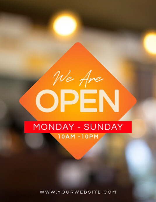 Copy of Brown Modern & Minimal We Are Open Pamflet (letter As ...